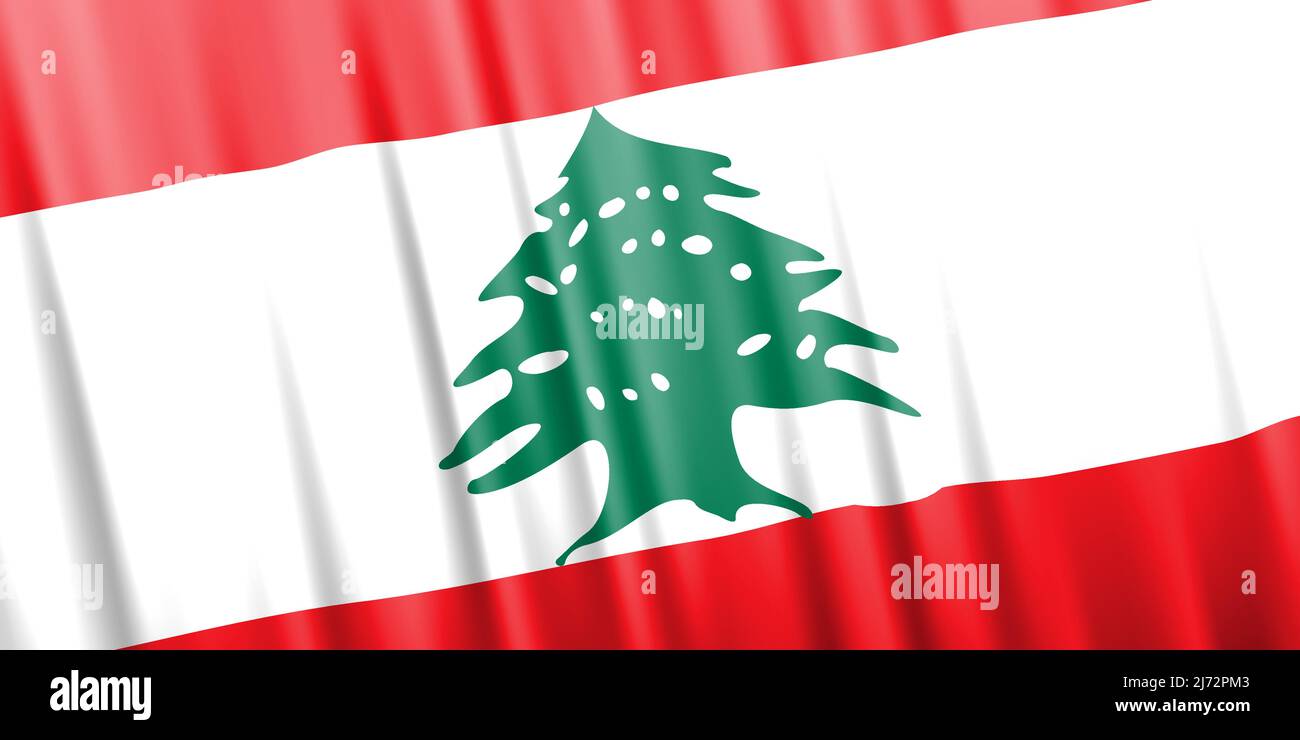Wavy vector flag of Lebanon Stock Vector Image & Art - Alamy