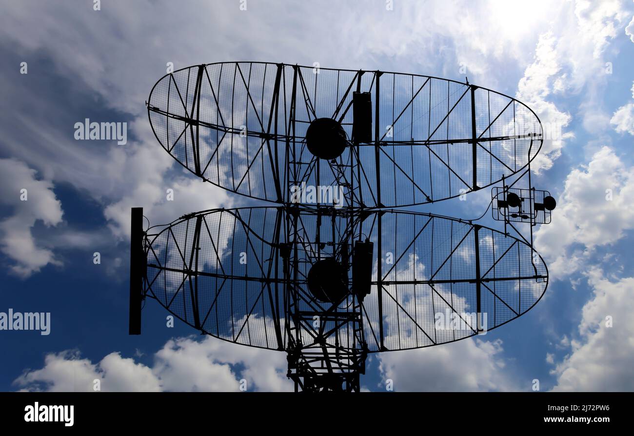 Air defense radars of military mobile anti aircraft systems, modern ...