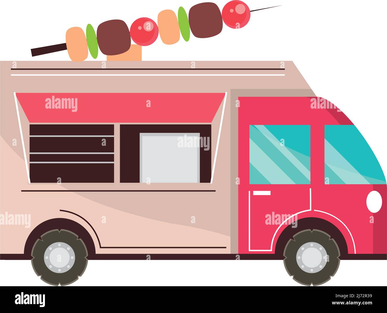 Beverage delivery truck in Stock Vector Images - Alamy