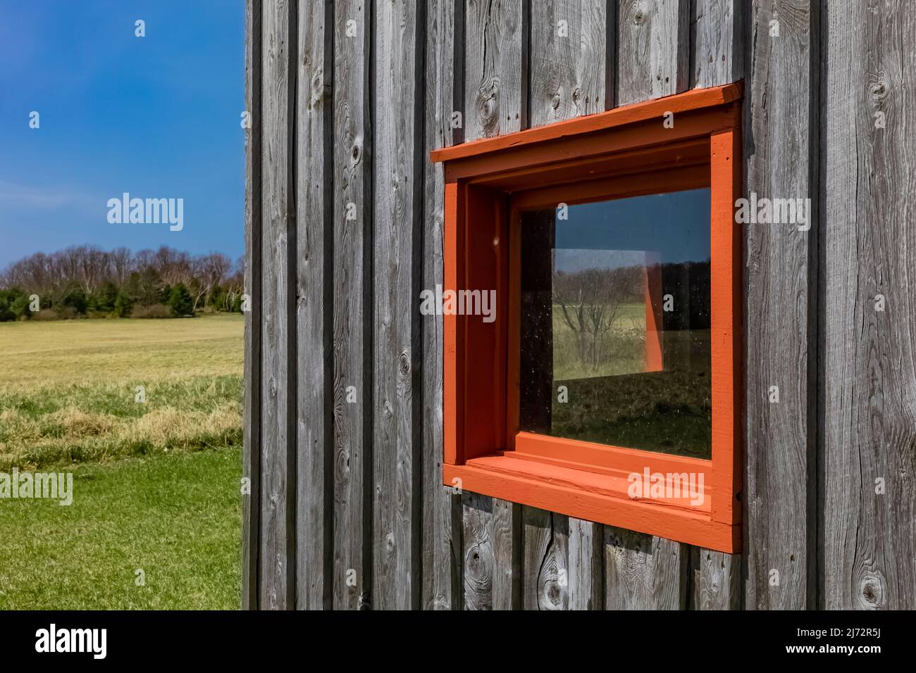 Weathered barn at Thoreson Farm in Port Oneida Rural Historic District ...