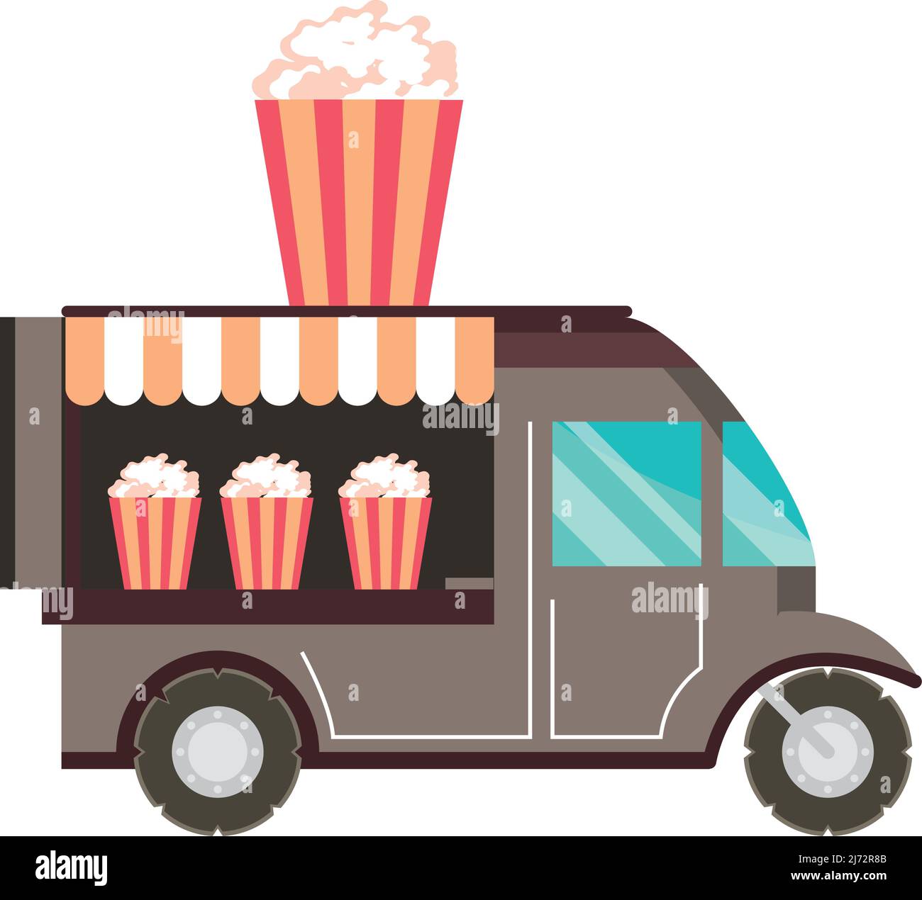 pop corn food truck Stock Vector Image & Art - Alamy