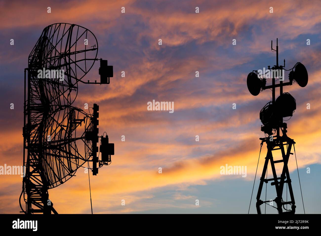 Air defense radars of military mobile anti aircraft systems, modern ...