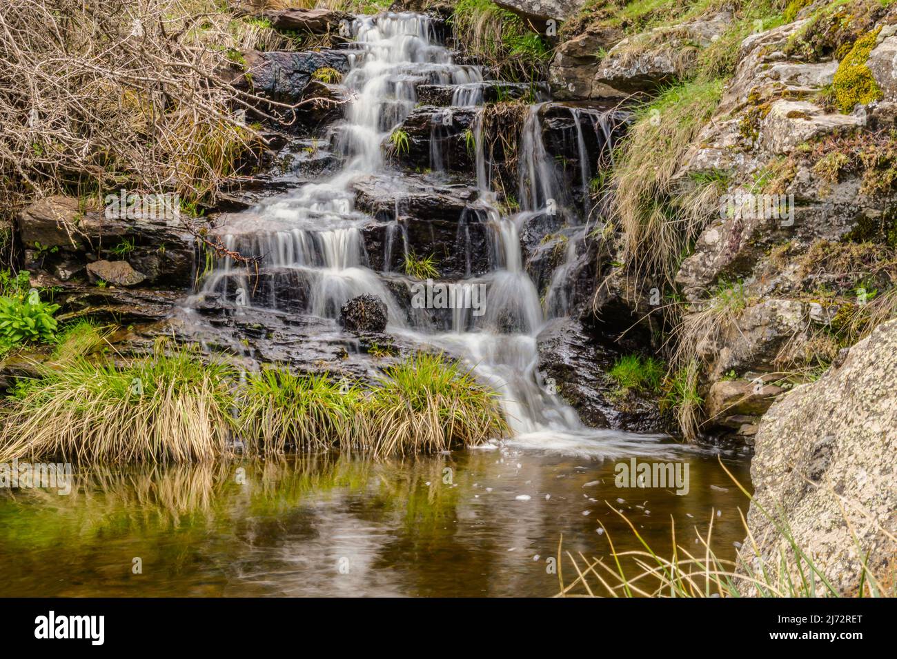 International Environment Day. High mountain waterfall Stock Photo - Alamy