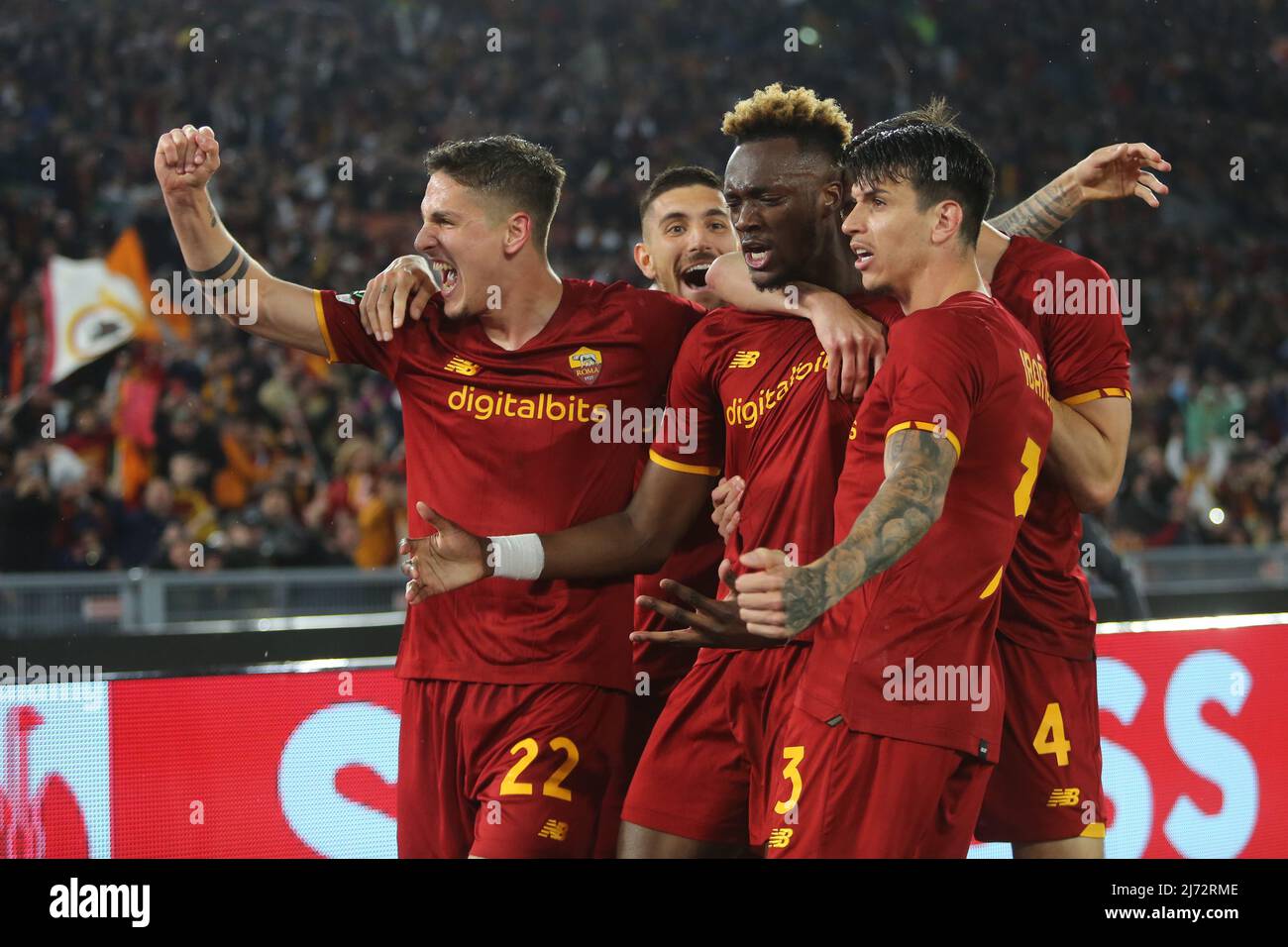 ROME, ITALY - 05.05.2022: TAMMY ABRAHAM (AS ROMA) score the goal (1-0 ...