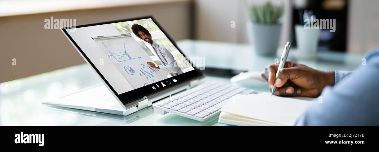 Coaching Lecture And Virtual Remote Training Session Stock Photo - Alamy