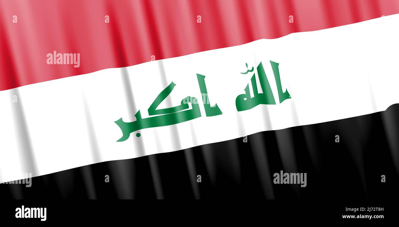 Wavy iraqi flag Stock Vector Images - Alamy