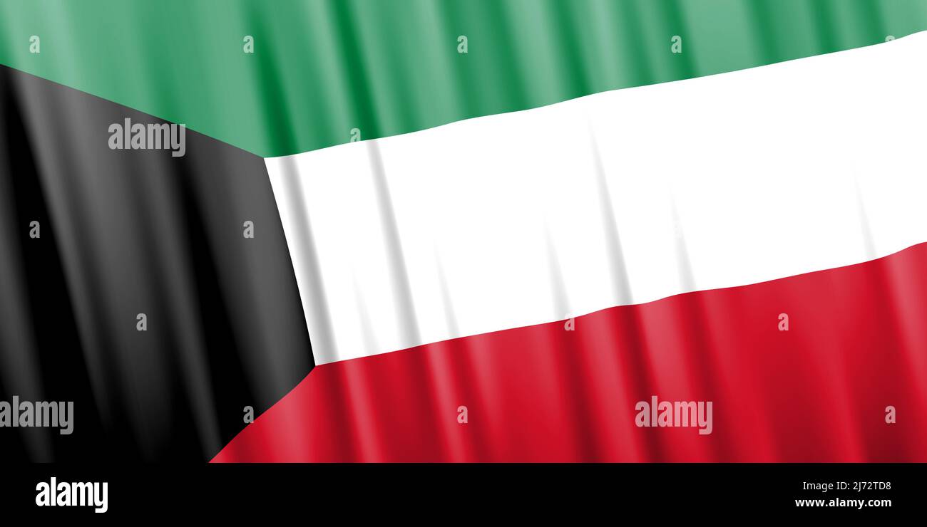 Wavy vector flag of Kuwait Stock Vector Image & Art - Alamy
