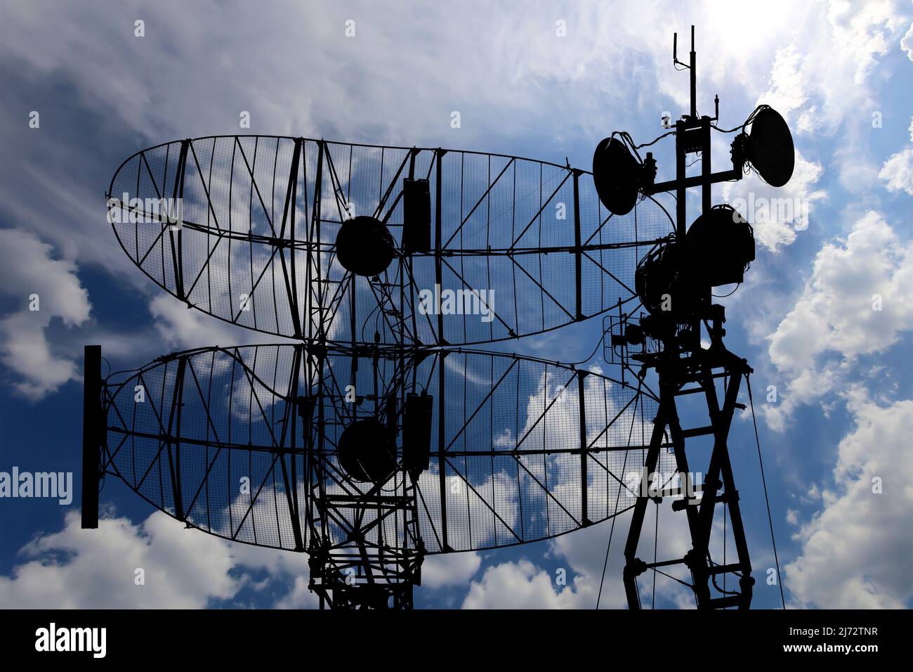 Air defense radars of military mobile anti aircraft systems, modern ...