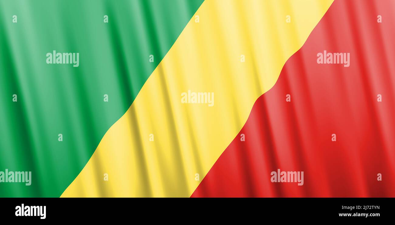 Wavy vector flag of Republic of the Congo Stock Vector Image & Art - Alamy