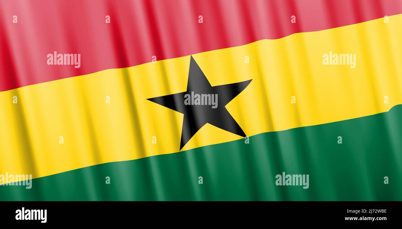 Wavy vector flag of Ghana Stock Vector Image & Art - Alamy