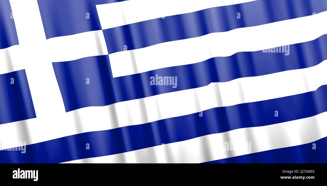 Wavy vector flag of Greece Stock Vector Image & Art - Alamy
