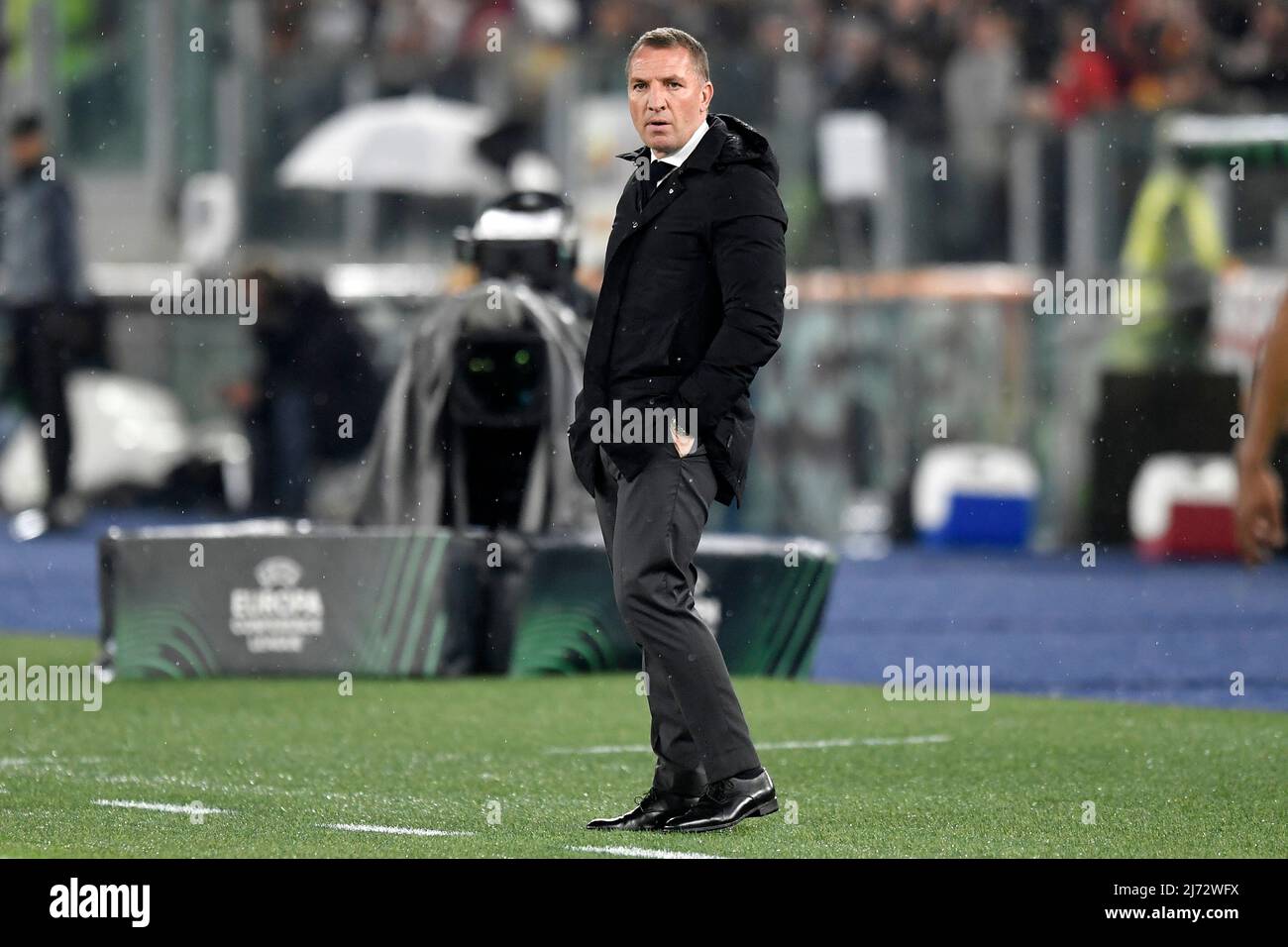 Brendan Rodgers head coach of Leicester City FC during the Conference ...