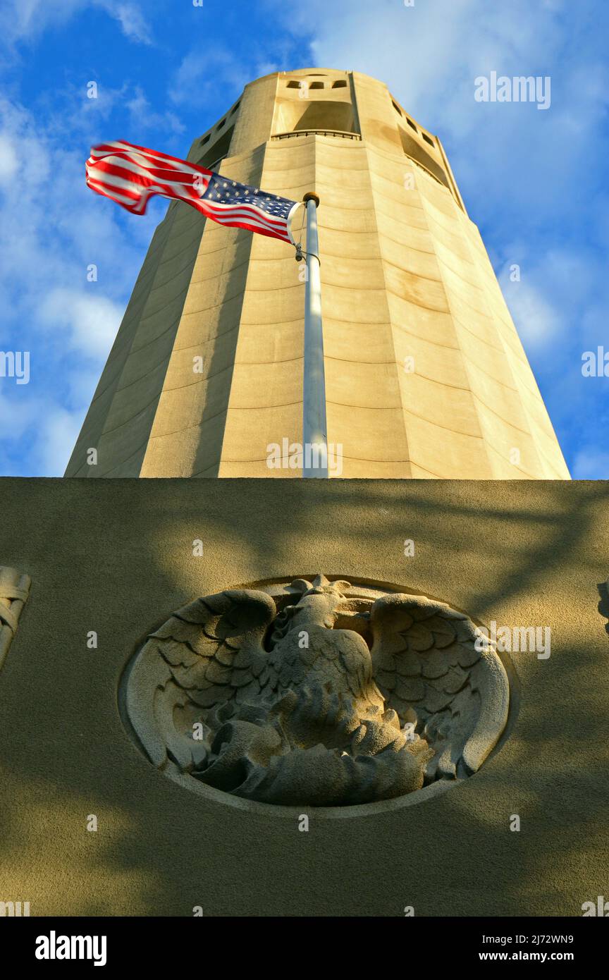 Details of the Coit Tower, San Francisco Stock Photo - Alamy
