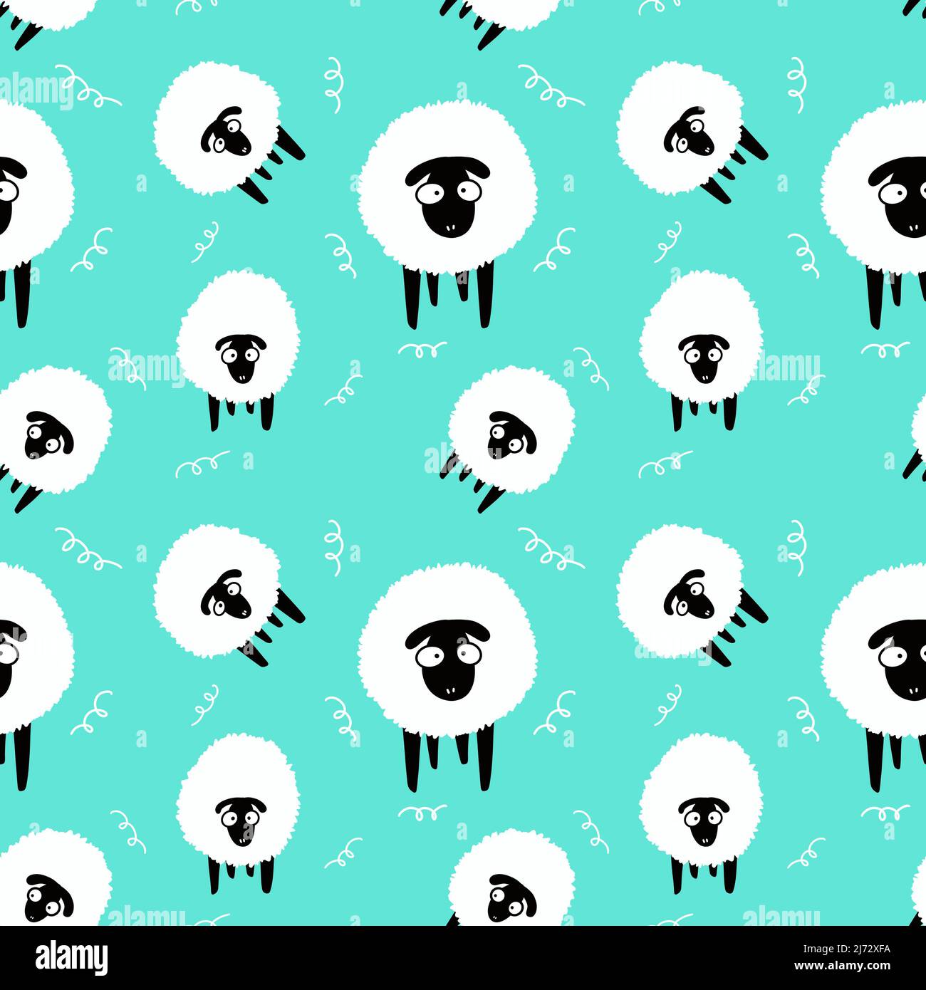 Animals seamless sheep pattern for wallpaper and and packaging and ...