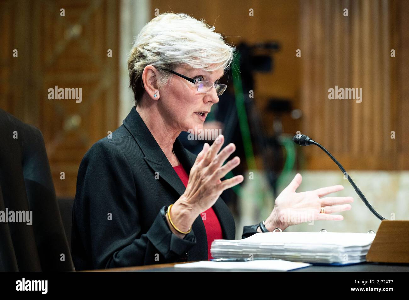 U.S. Secretary of Energy Jennifer Granholm speaking at a hearing of the ...