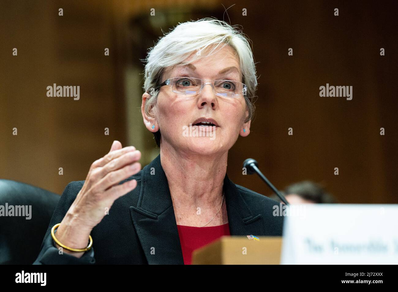 U.S. Secretary of Energy Jennifer Granholm speaking at a hearing of the ...