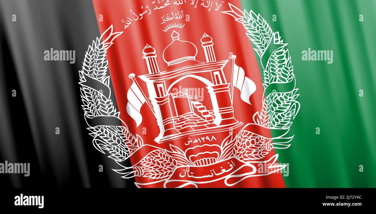 Afghanistan waving flag Stock Vector Images - Alamy