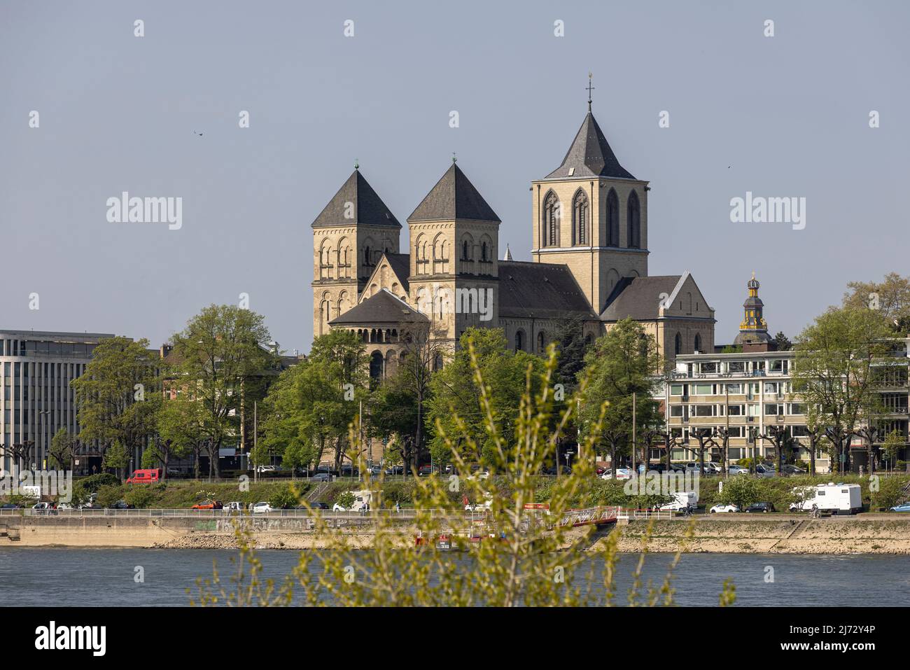 Historical church building in Cologne in a spring weather Stock Photo ...