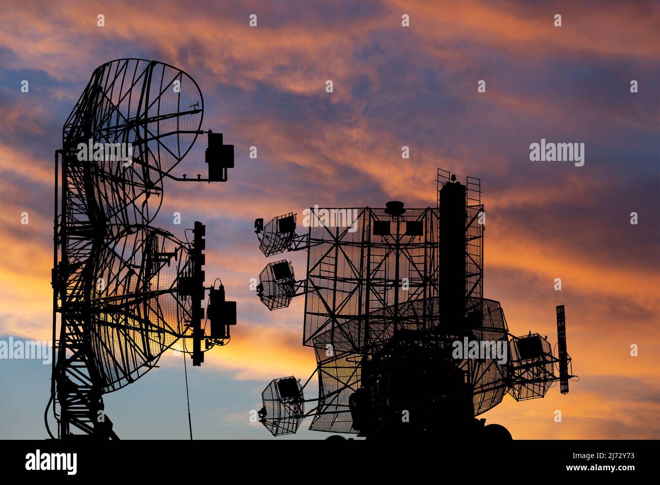 Air defense radars of military mobile anti aircraft systems, modern ...