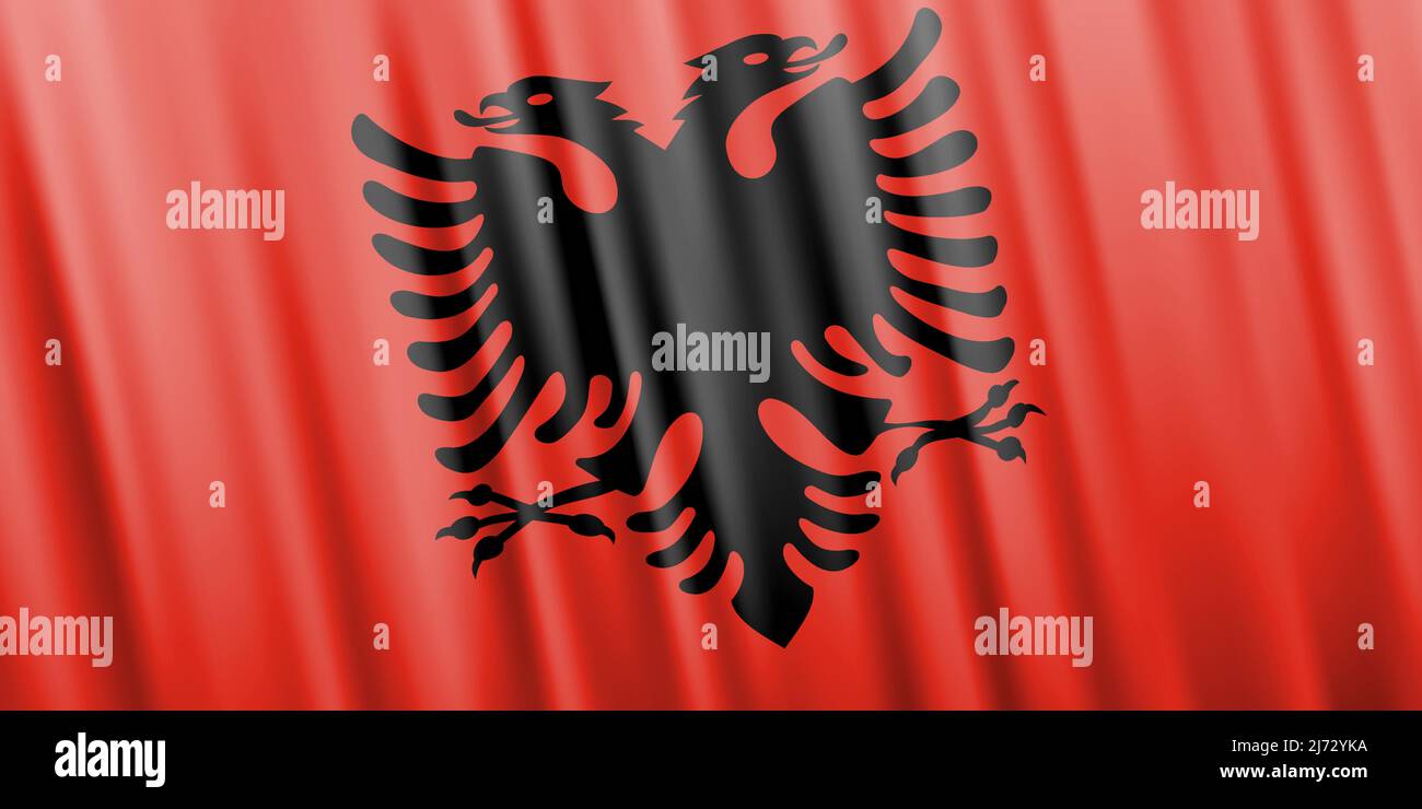 Albania wavy flag vector hi-res stock photography and images - Alamy