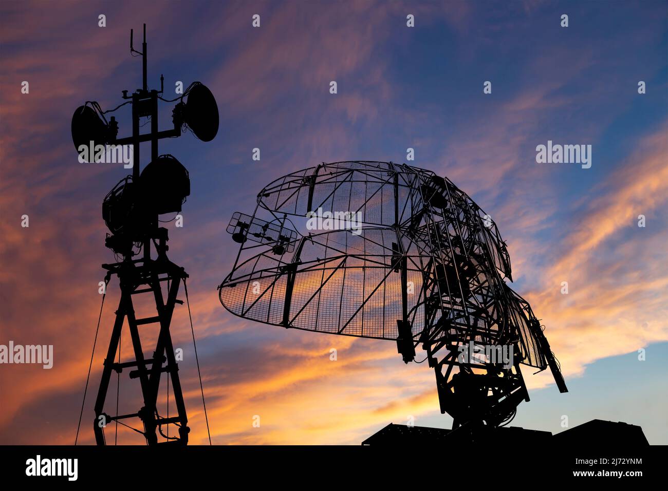 Air defense radars of military mobile anti aircraft systems, modern ...