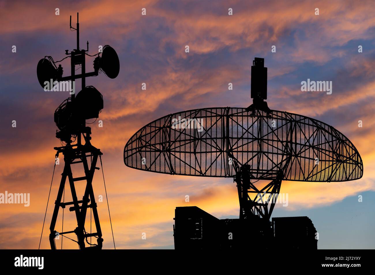 Air defense radars of military mobile anti aircraft systems, modern ...