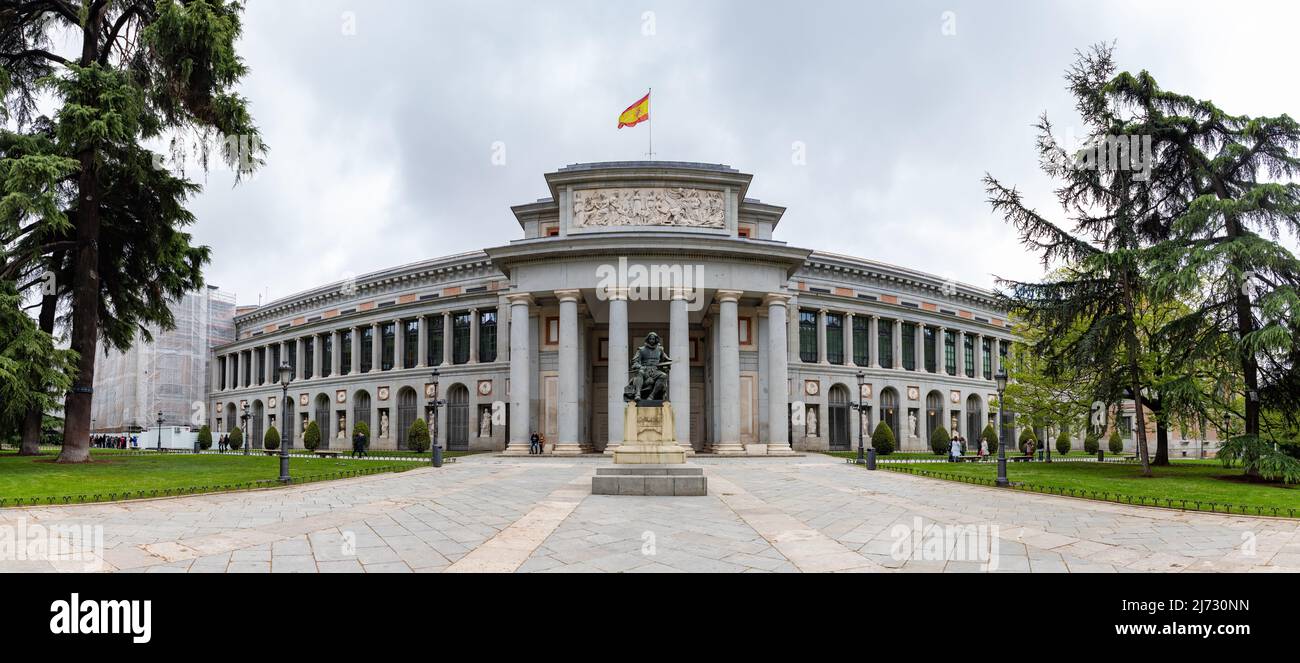 A panorama picture of the Museo Nacional del Prado's facade Stock Photo ...