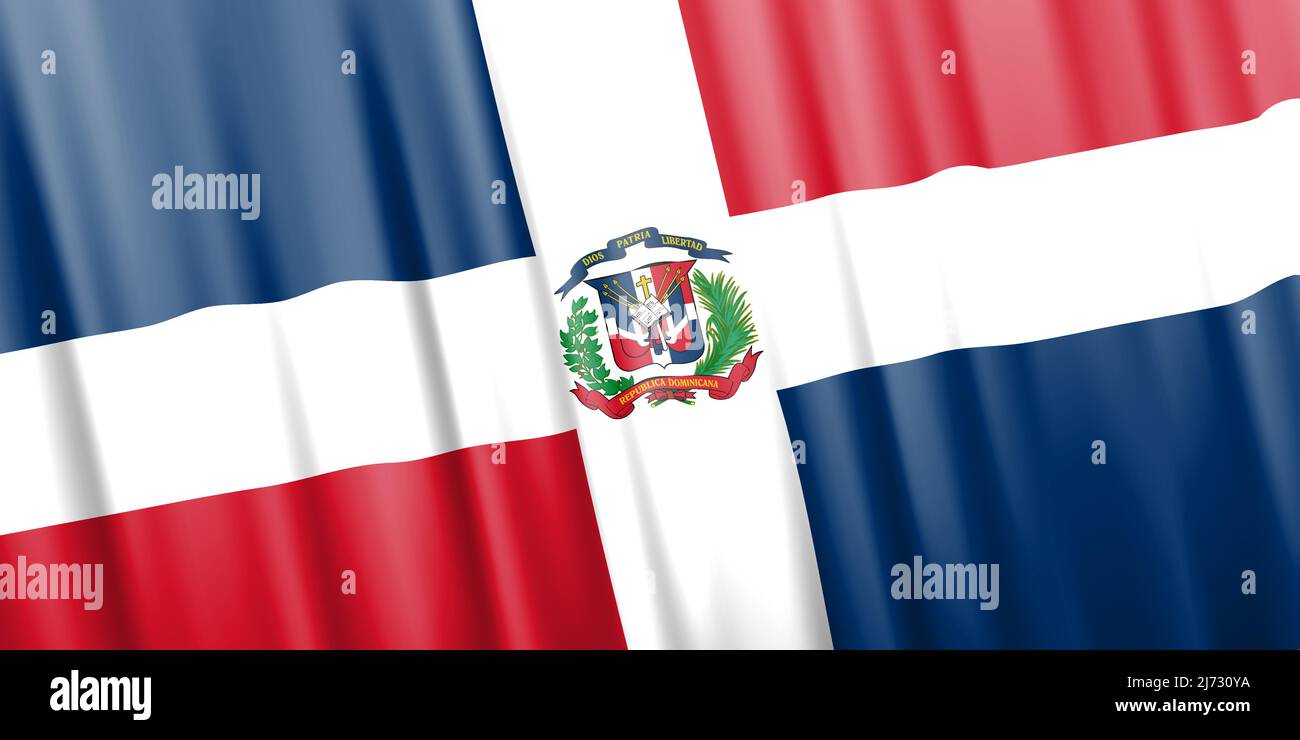Dominican flag waving Stock Vector Images - Alamy