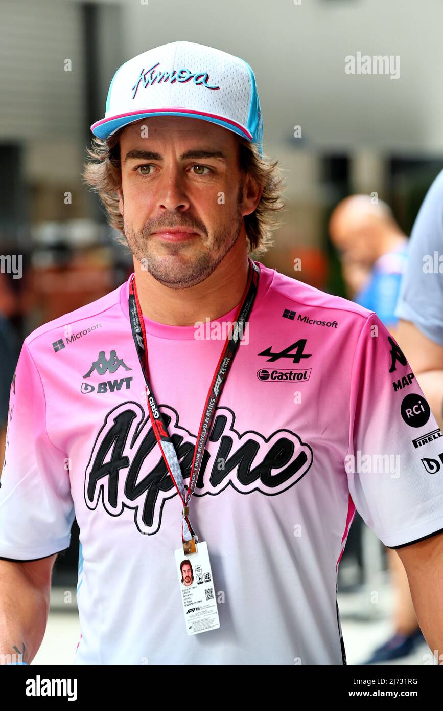 Miami, Florida, USA, 05/05/2022, Fernando Alonso (ESP) Alpine F1 Team ...
