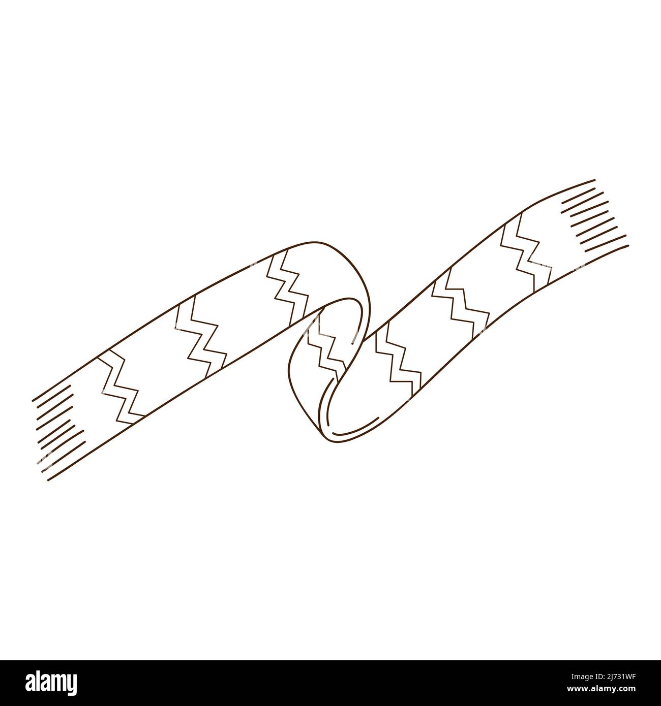 Scarf Clipart Black And White