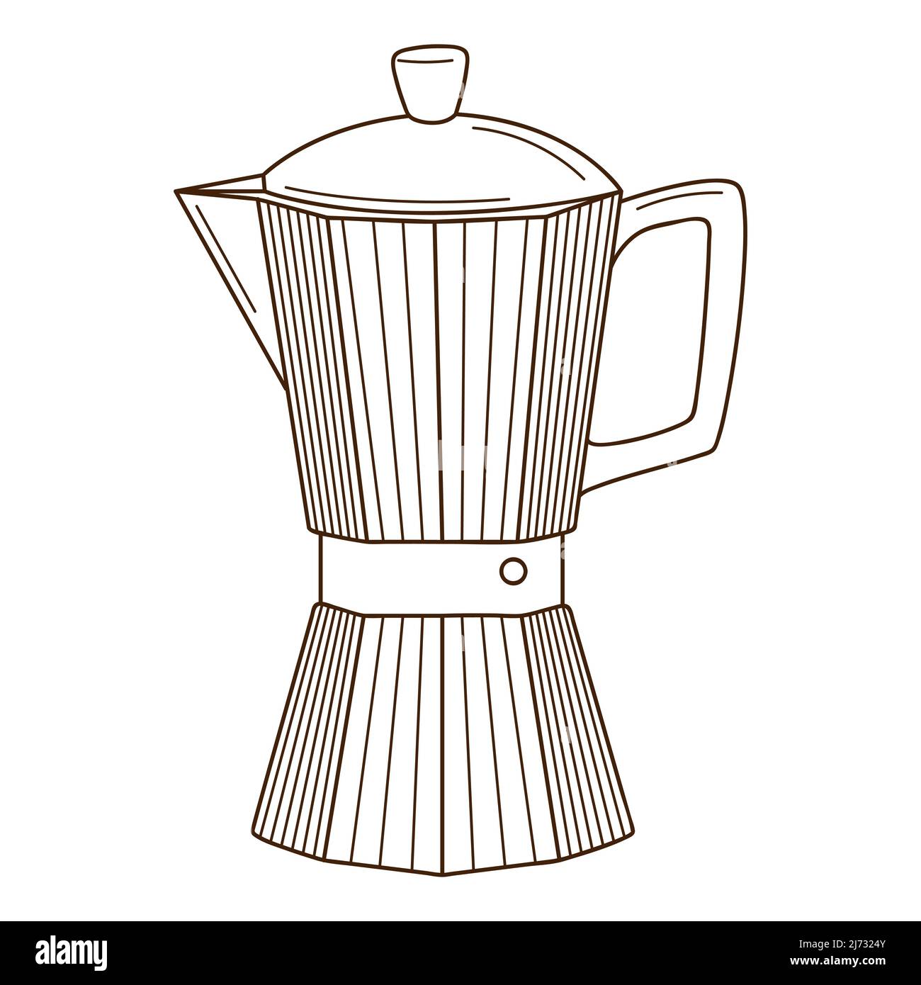 Hand drawn coffee pot Stock Vector Images - Alamy