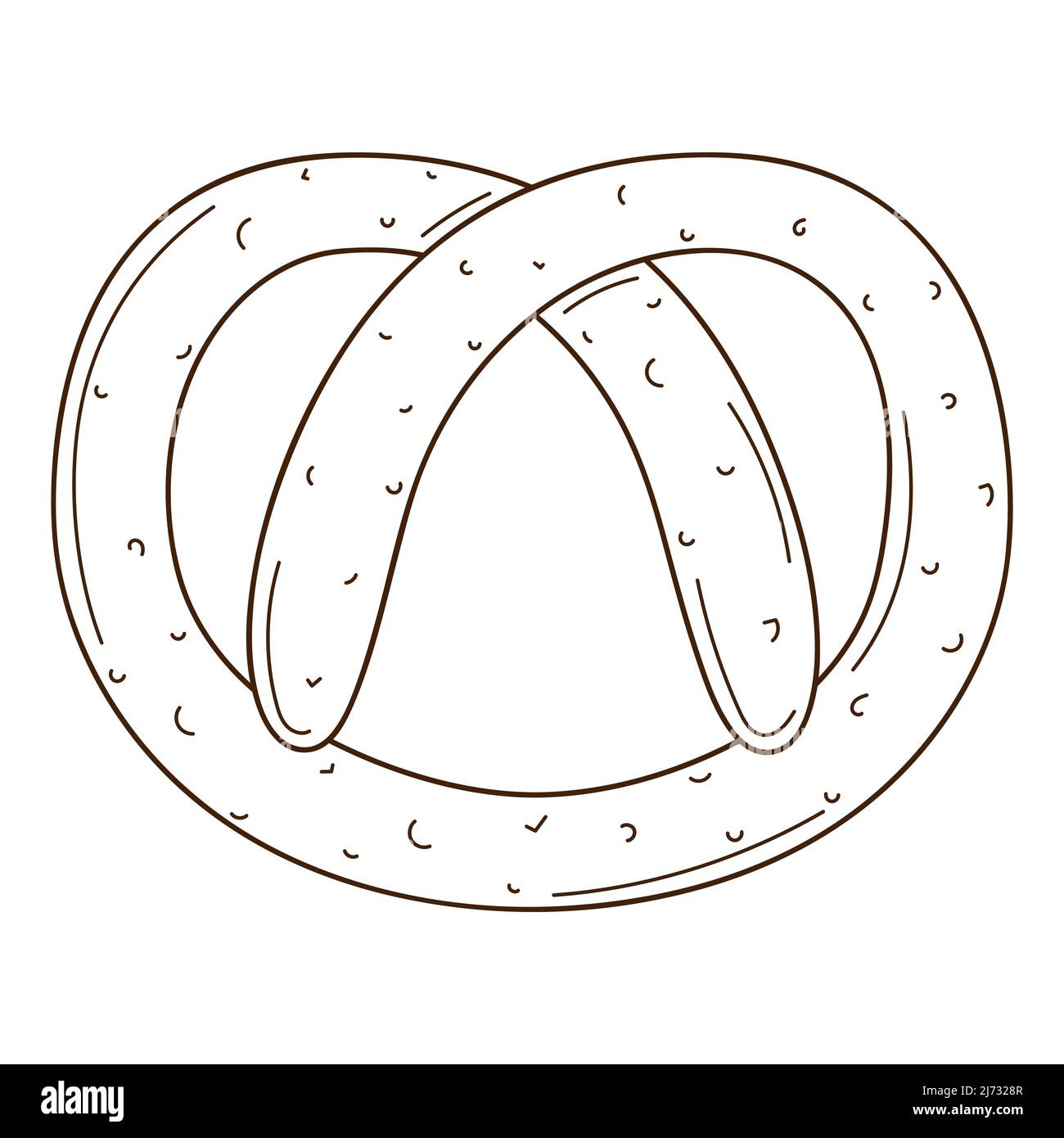 Pretzel outline icon on Stock Vector Images - Alamy