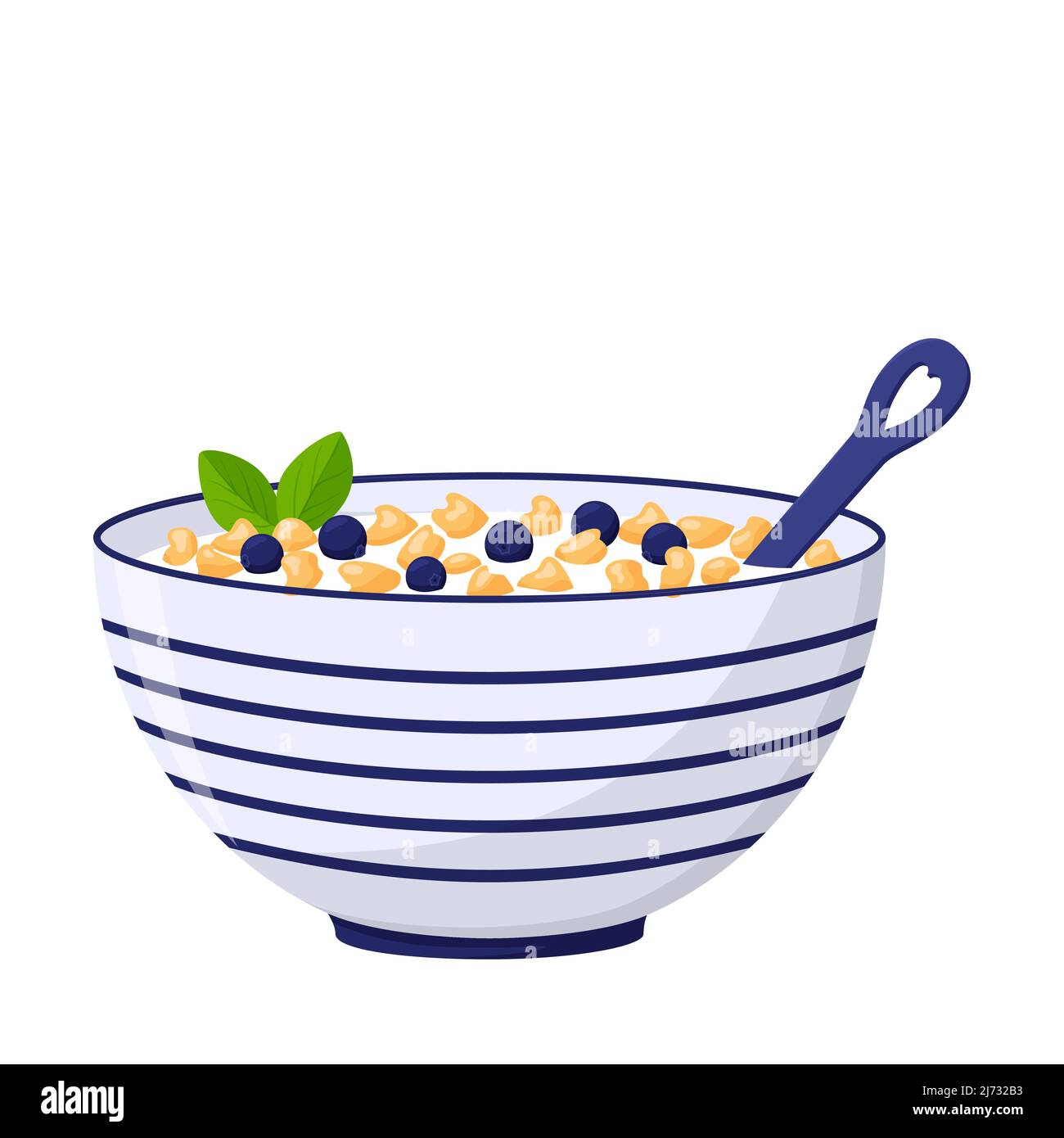 Healthy oat granola muesli Stock Vector Images - Alamy
