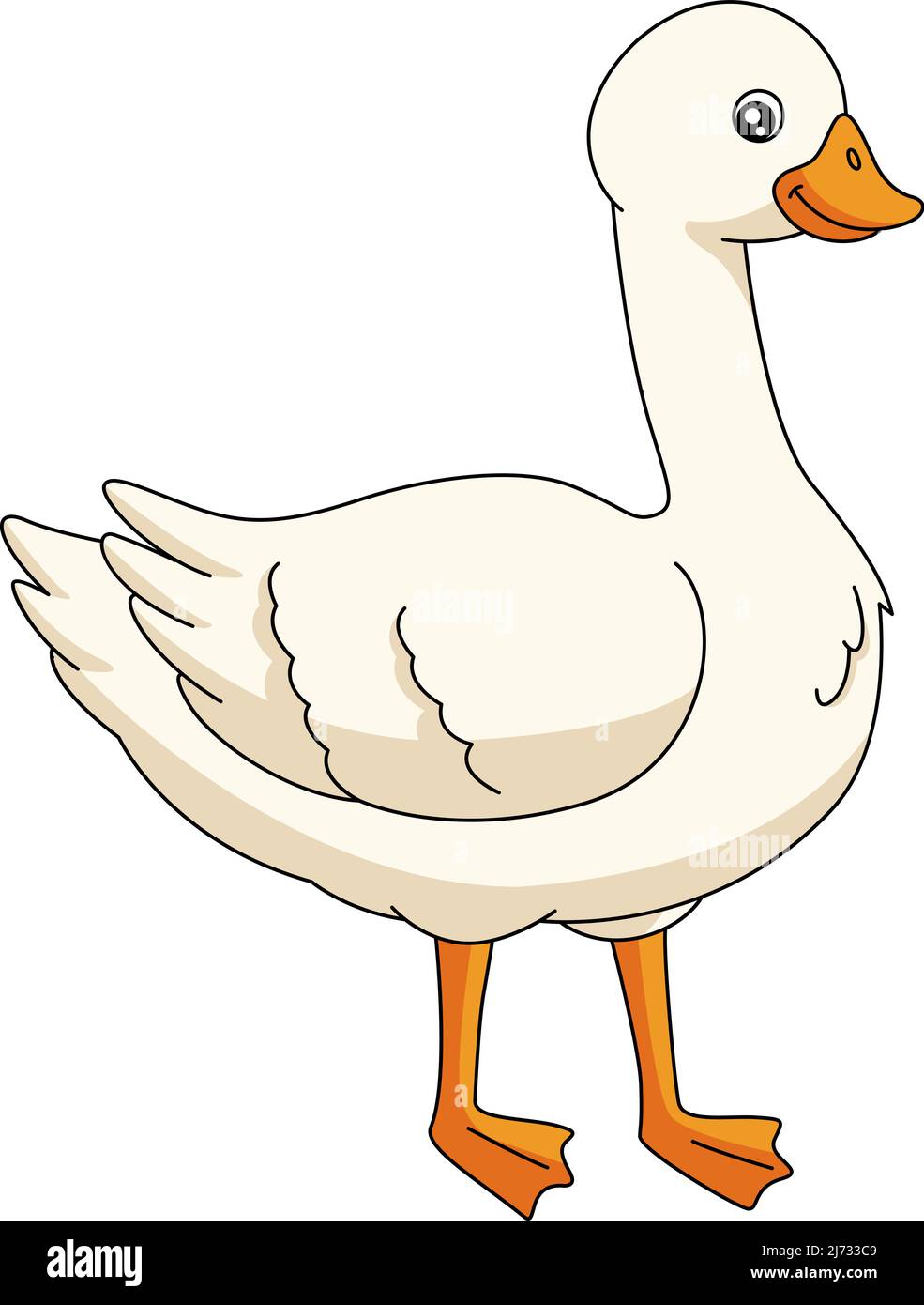 Goose Cartoon Colored Clipart Illustration Stock Vector Image & Art - Alamy