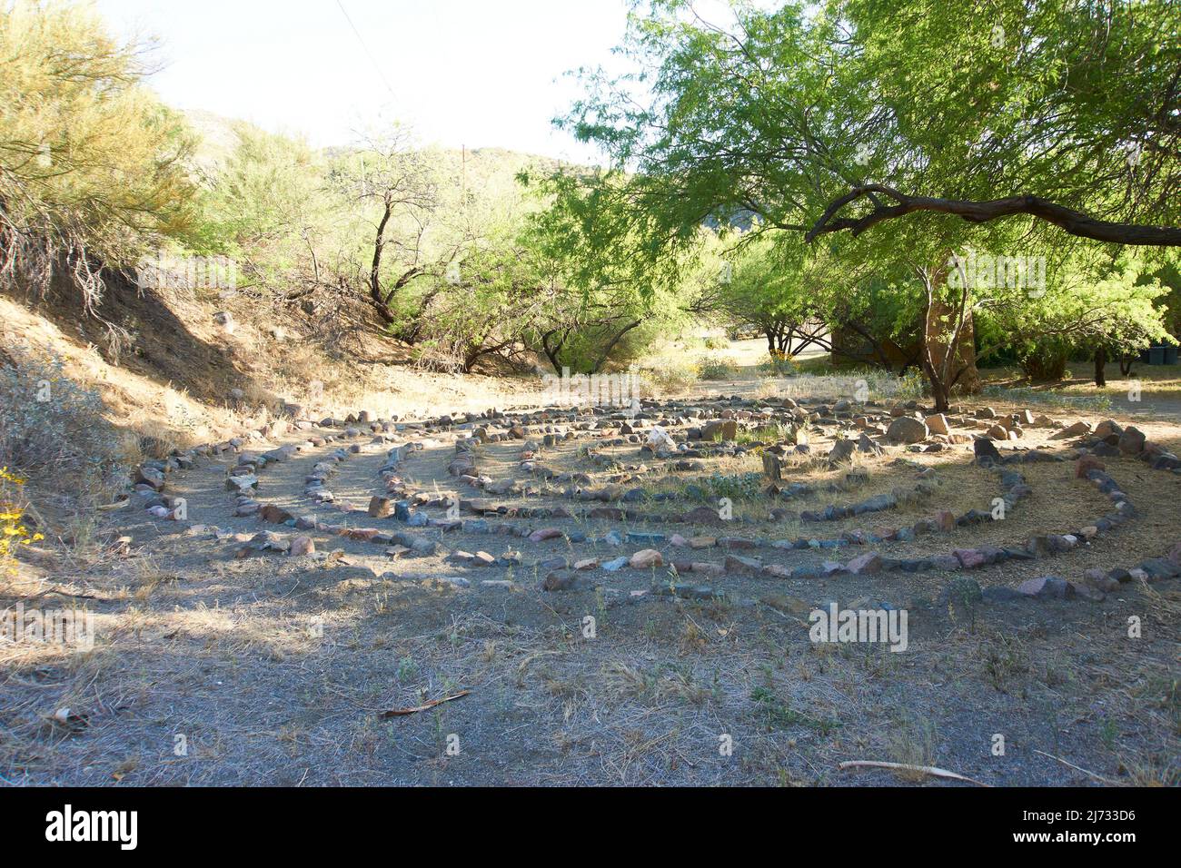 Rock labyrinth in Winkleman, Arizona Stock Photo - Alamy