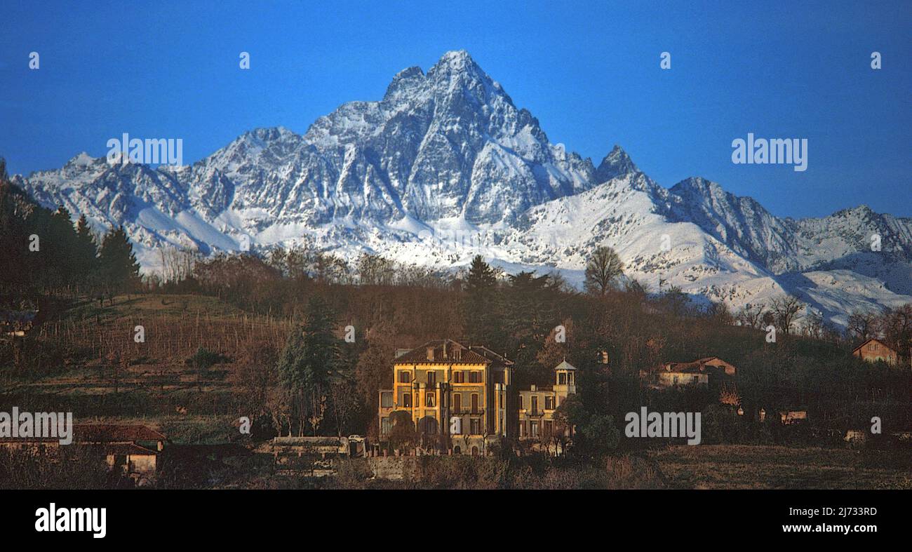 The Monviso from Saluzzo Stock Photo - Alamy