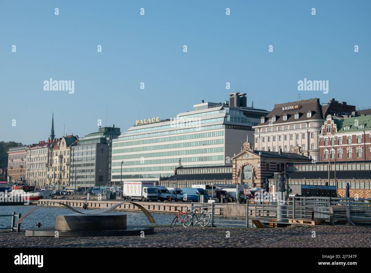 The commercial buildings on the west side of the South Harbour ...