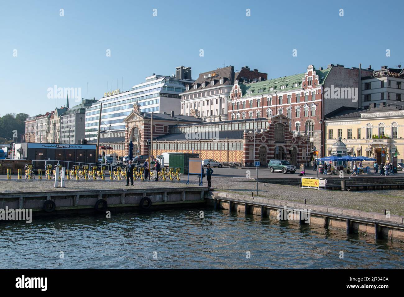 The commercial buildings on the west side of the South Harbour ...