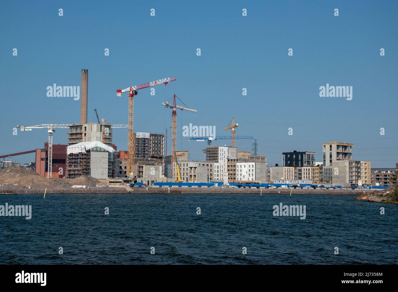 Industrial yards in Hanasaari, Helsinki, Finland Stock Photo - Alamy