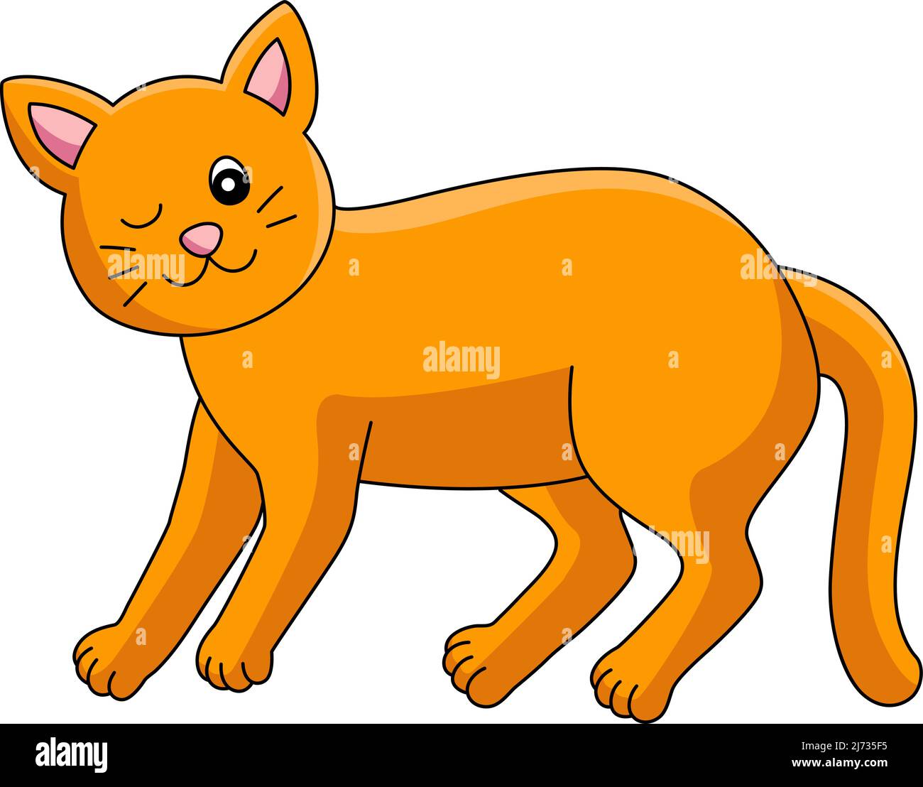 Cat Cartoon Colored Clipart Illustration Stock Vector Image & Art - Alamy