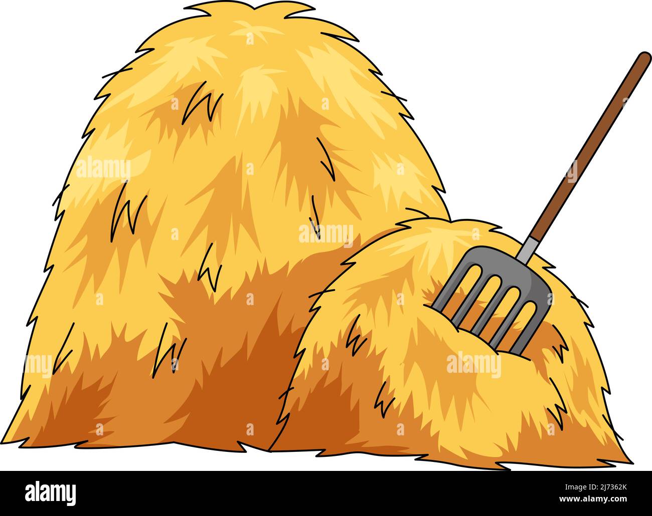 Haystack Cartoon Colored Clipart Illustration Stock Vector Image & Art ...