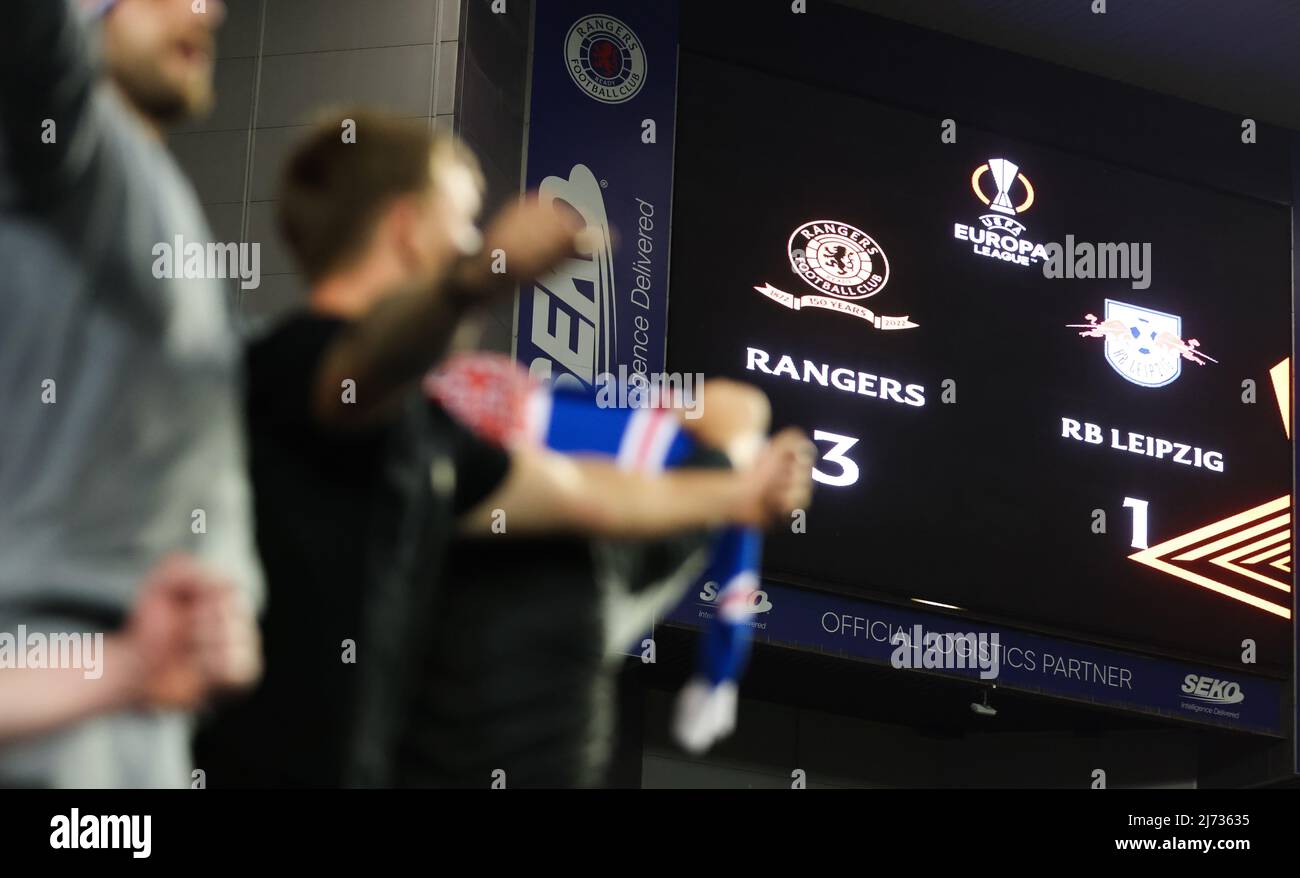 The scoreboard at ibrox stadium hi-res stock photography and images - Alamy