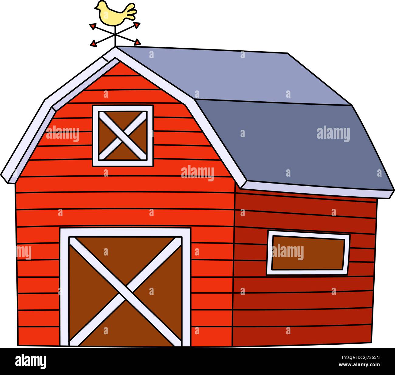 Farmhouse Cartoon Colored Clipart Illustration Stock Vector Image & Art ...