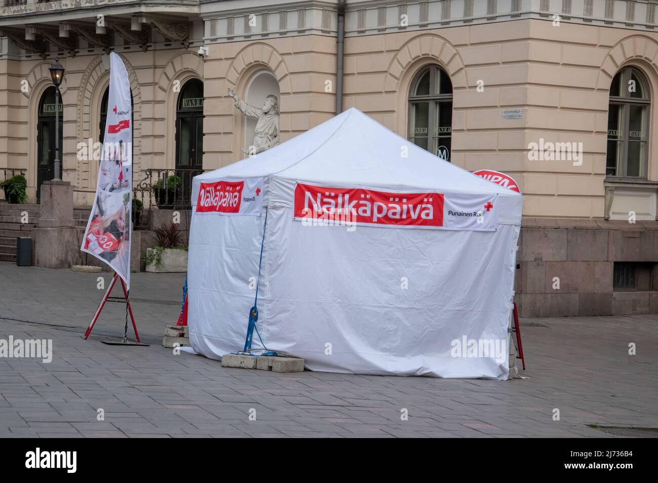 Tent for Hunger Day campaign by the Finnish Red Cross Disaster Relief ...