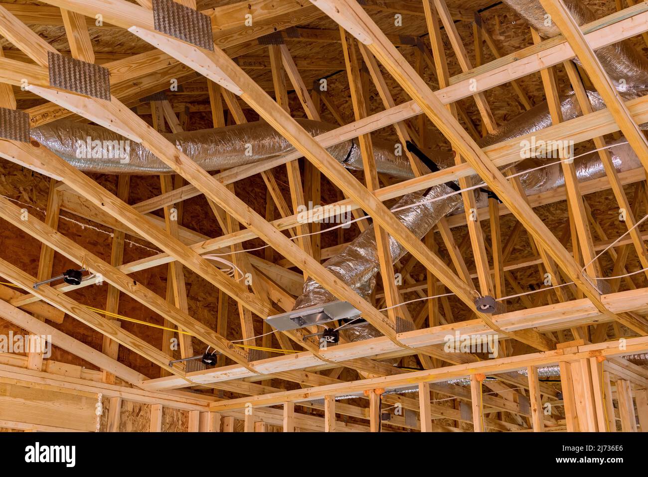 Installing air condition system for ceiling air ventilation and ...