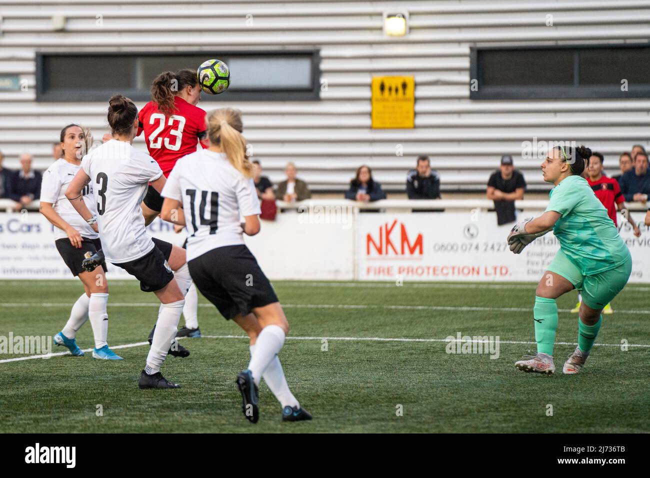 Maidstone, England, 05/05/2022, Phoebe Leitch (23 Gillingham) opens the ...