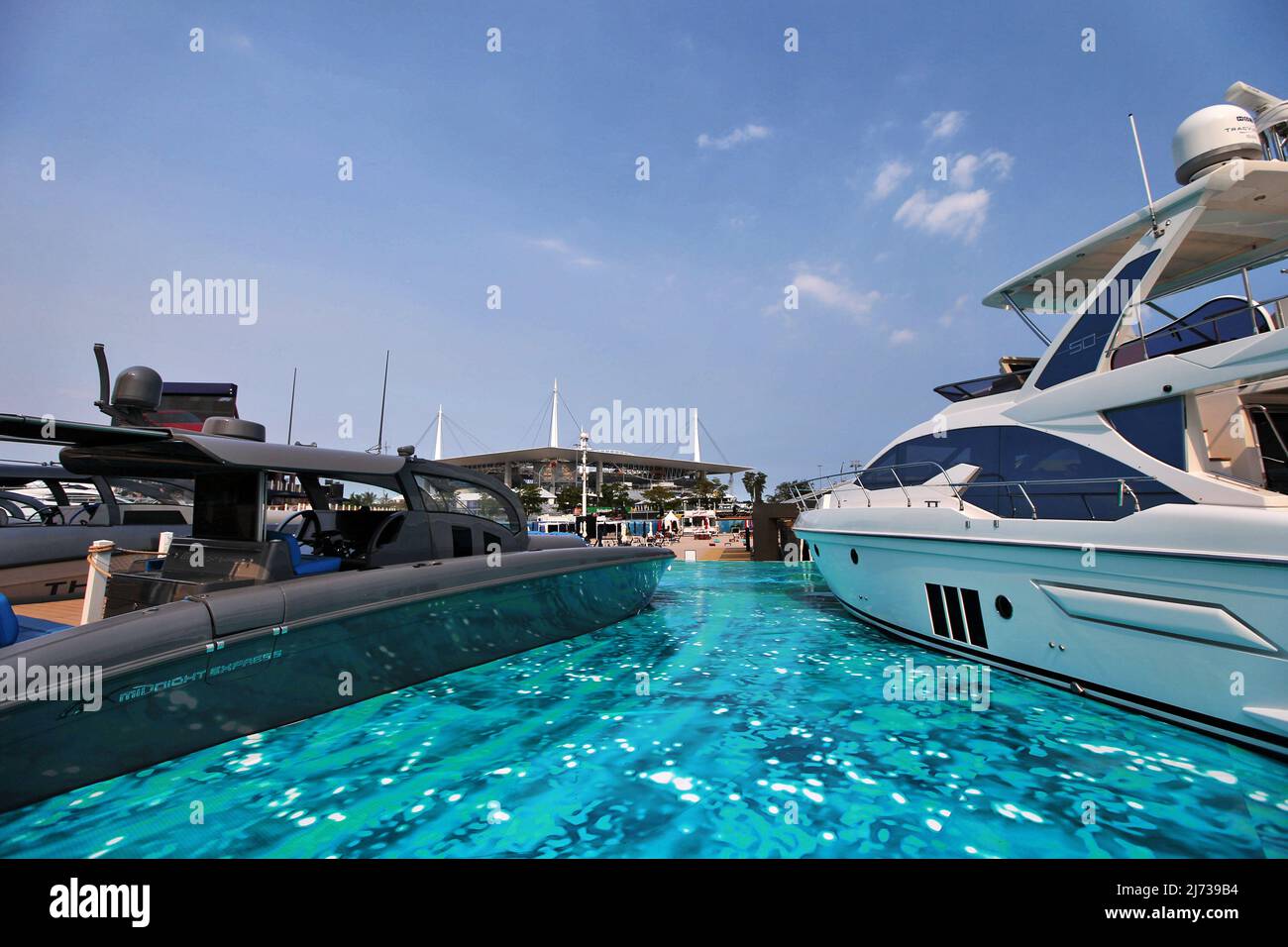 Miami, Florida, USA, 05/05/2022, Circuit atmosphere boats in the Fake ...