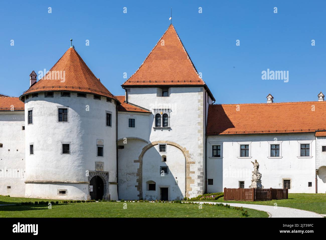 Varazdin, Croatia – April 2022. a picturesque historical castle of the ...