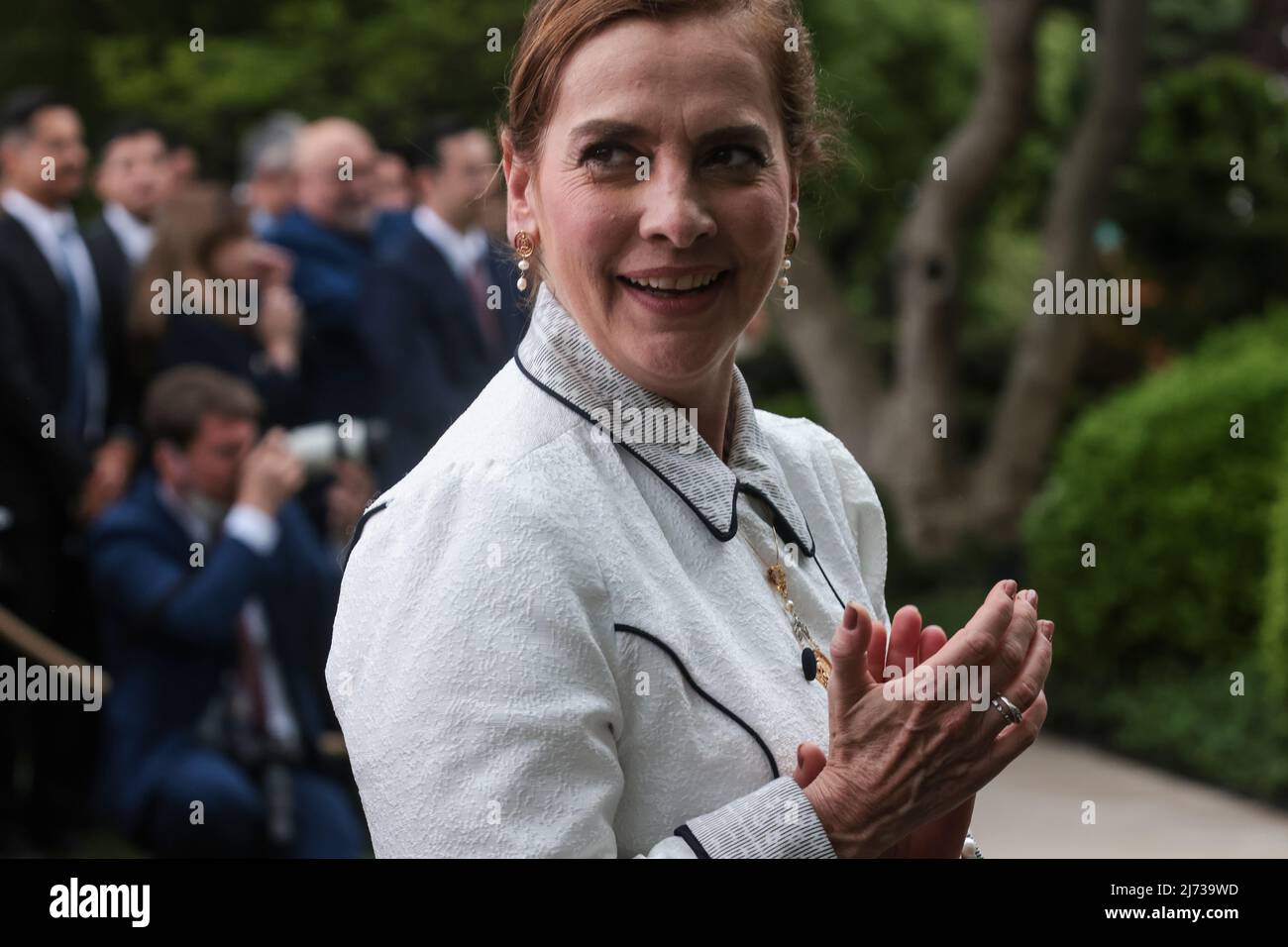 Mexican First Lady Beatriz Gutierrez Mueller de Lopez Obrador attends a ...