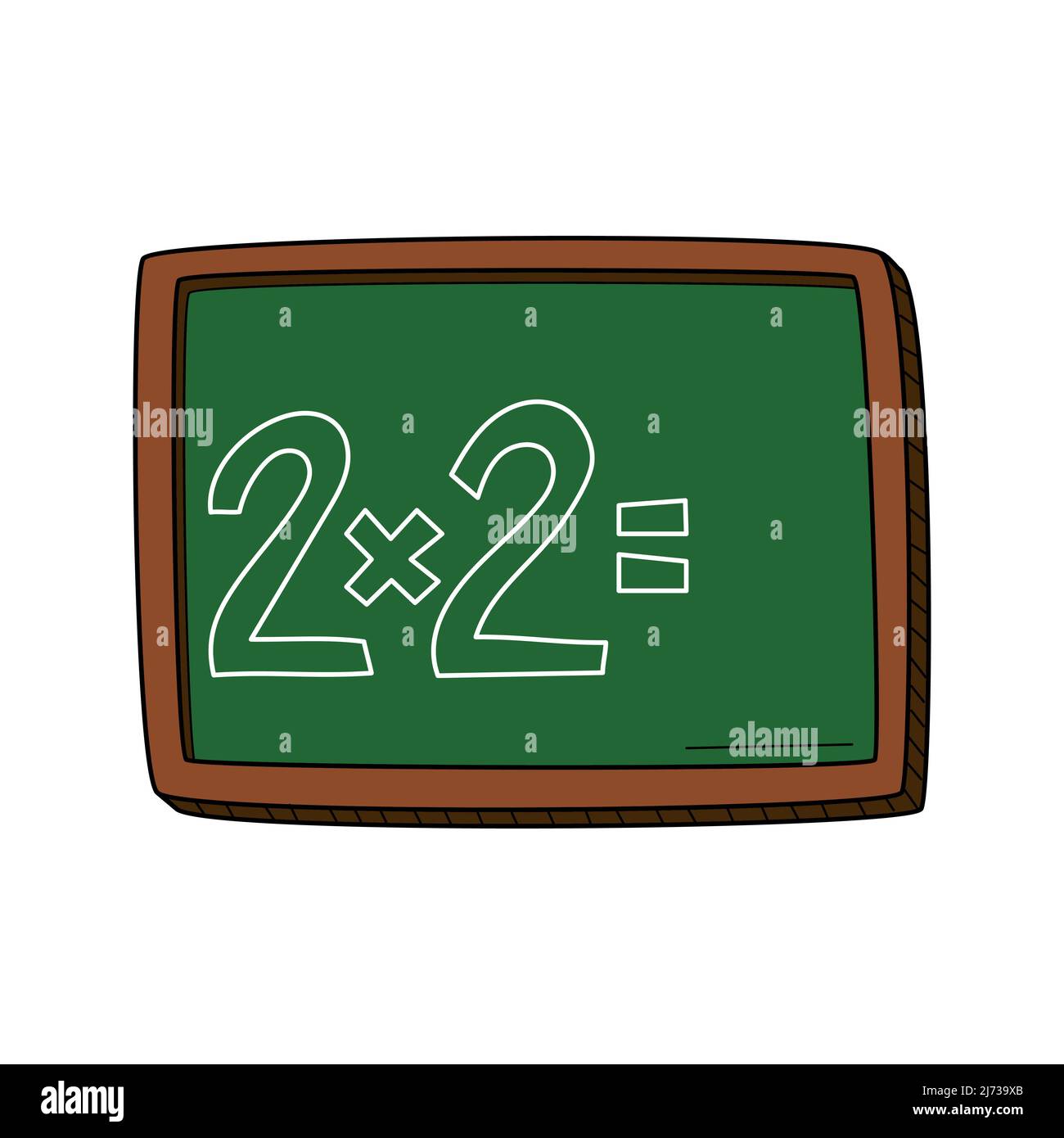 A school board with a task. Doodle style. Mathematics. Hand-drawn ...